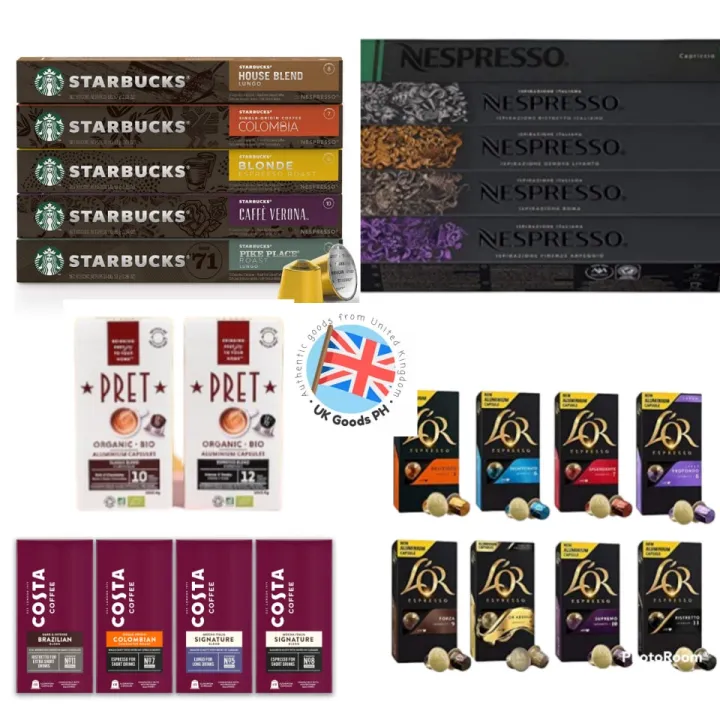 STARBUCKS Nespresso, COSTA, PRET, LOR Nespresso, ASDA, Nespresso ...