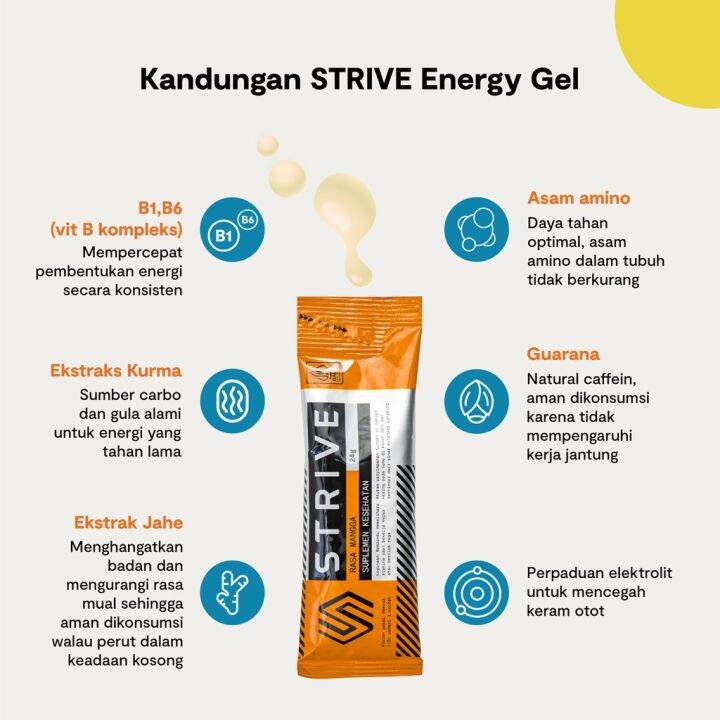 STRIVE Energy Gel - 24 gr x 1 sachet | Lazada Indonesia