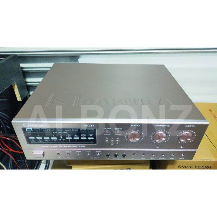 Sakura AV-757 (1650W x 2)(ORIGINAL) Digital Karaoke Mixing Amplifier | Lazada PH
