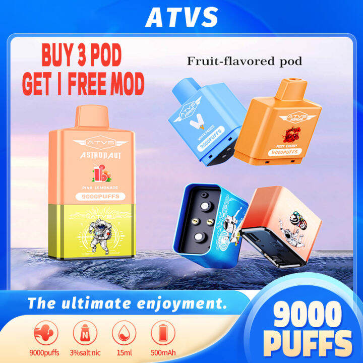 ATVS 9K Puffs disposable vappe 9000 Puffs 3% NIC | Lazada PH