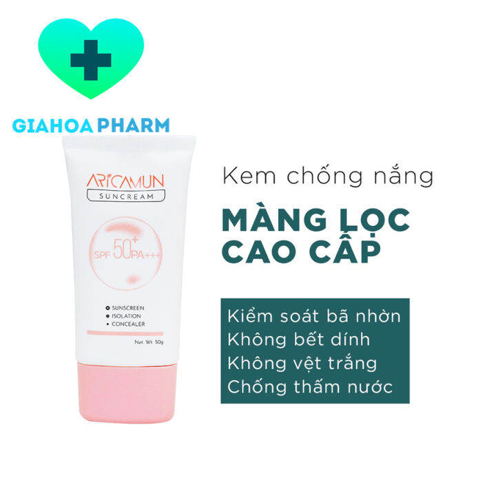 Kem Chống Nắng Da Mặt Kiềm Dầu Aricamun Suncream Dùng được Cho Da Nhờn
