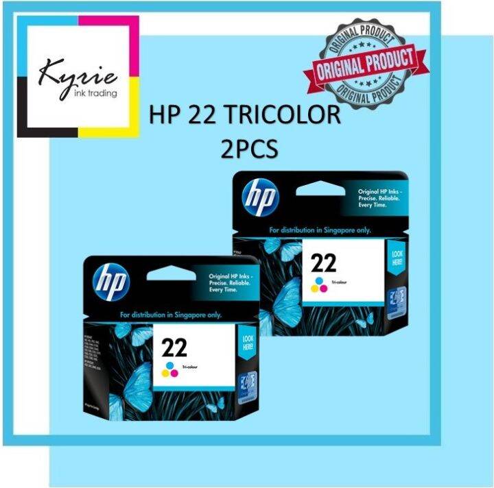 HP 22 Tri-color Original Ink Cartridge (C9352AA) Set of 2pcs | Lazada PH
