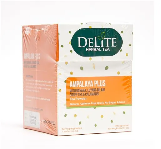Delite Herbal Tea Ampalaya Plus Tea Powder 20 x 2g | Lazada PH