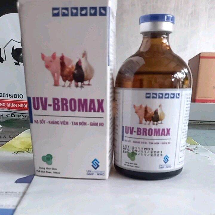 Bromax 100ml hạ sốt, kháng viêm, tan đờm, giảm ho cho gia súc gia cầm ...
