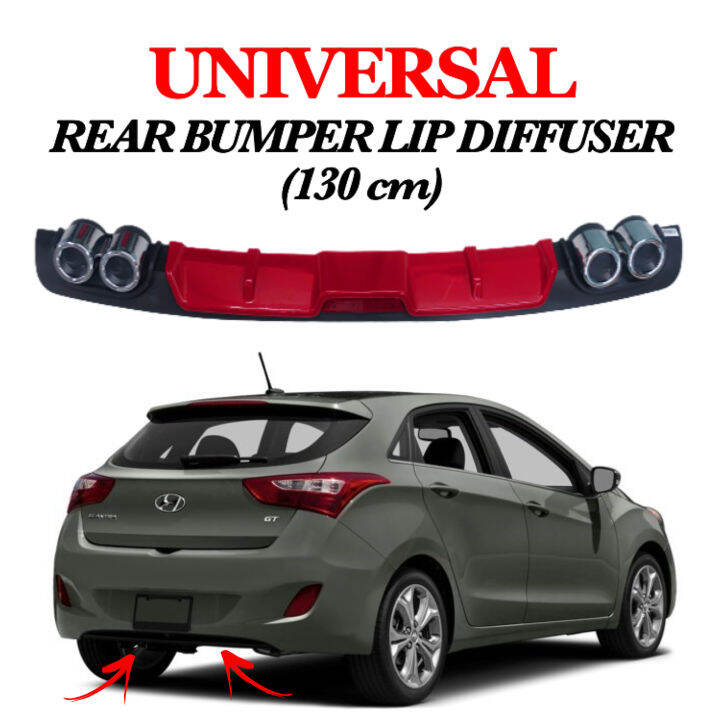 OCPA Universal 130cm Car Rear Bumper Diffusers Lip Spoiler Body Kits ...