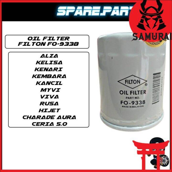 👍 FILTON 👍FO-9338 PERODUA Oil Filter - Kancil Kelisa Viva Myvi Alza Rusa Kenari ( FILTON FO ...