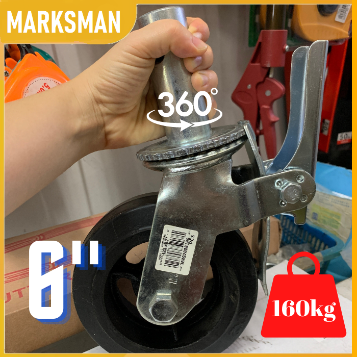 [miniHouse] MARKSMAN 6" Heavy Duty Scaffolding Caster PU Wheel, Loading ...
