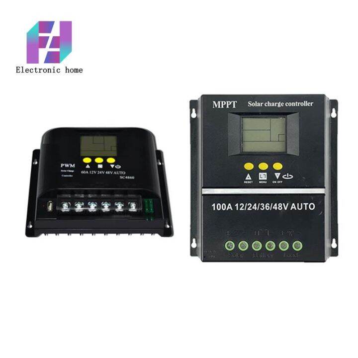 PWM 12V 24V 36V 48V AUTO Solar Panel Charge Controller Solar PV Battery Charger with LCD MPPT ...