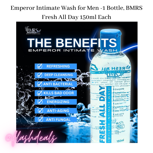 Emperor Intimate Wash for Men -1 Bottle, BMRS Fresh All Day 150ml Each ...