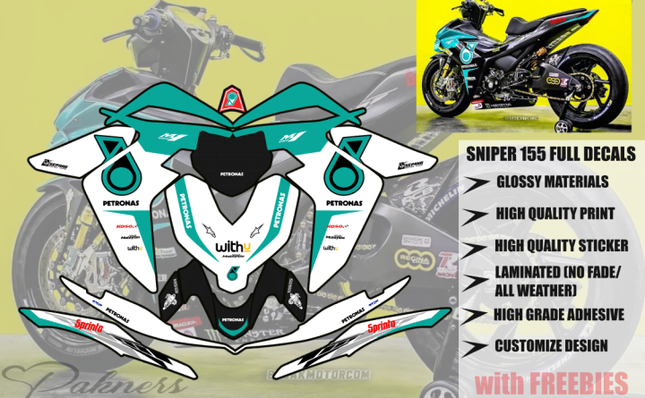 Sniper 155 Fulldecals laminated High quality Glossy Materials Sticker ...