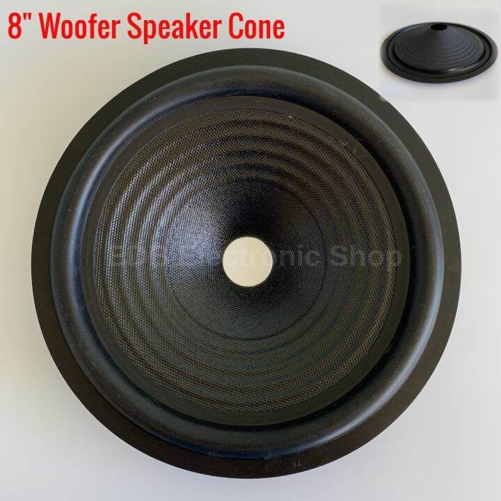 8" Speaker Cone Hard Paper Cone, Rubberized Edge for Subwoofer / Woofer ...