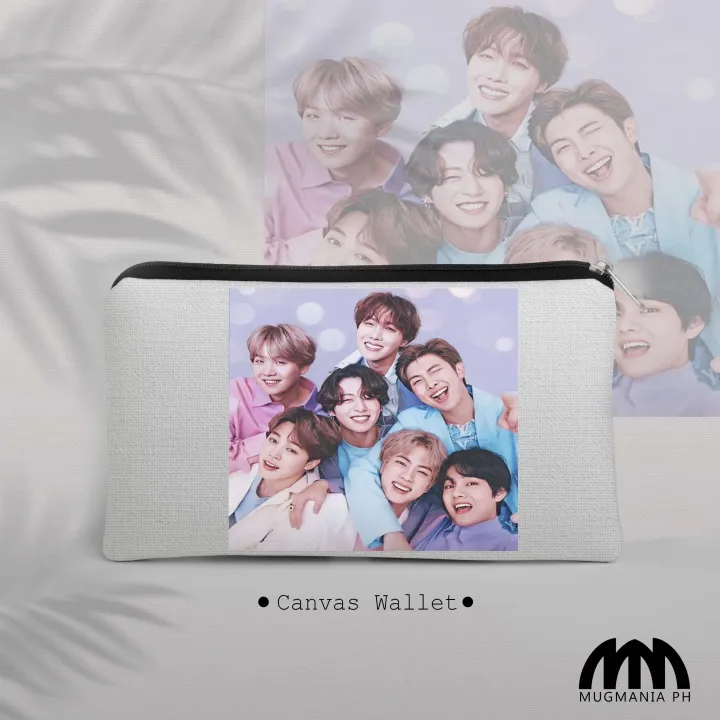 KPop Group Canvas Wallet - Mugmania - Jungkook, V ,Jimin , Jin ,Suga ...