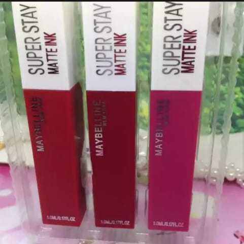 Promo Lipstik Maybeline Super Stay Matte Ink 3pcs Random/Lipstik kuas ...