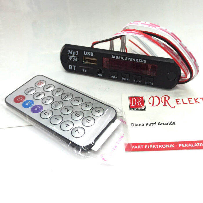 COD-Kit Mp3 Bluetooth Module Player TF USB AUX Radio FM Remot Remote ...