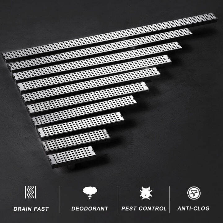 Wetips Bath Shower Drain Floor Caniveau Douche Square Cover Drains Long ...