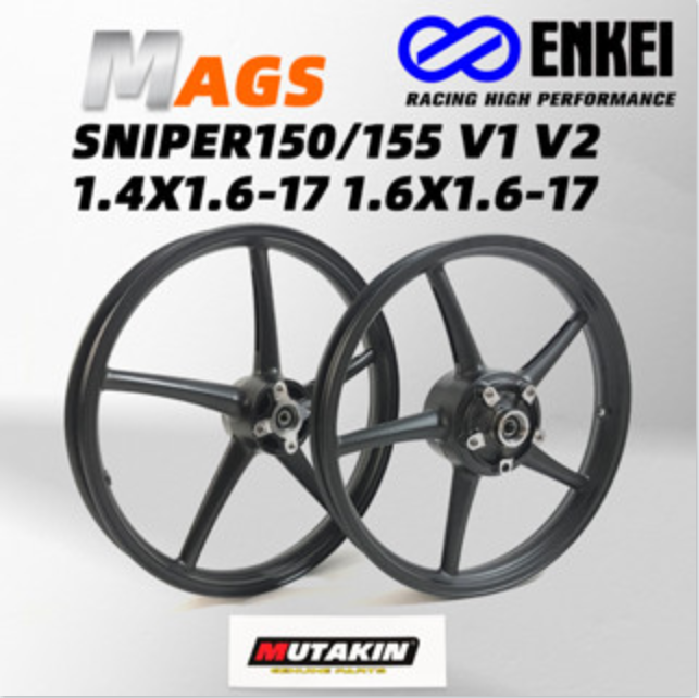 Enkei 522 MAGS Front 4-hole and rear 5-hole disc brakes YAMAHA ...