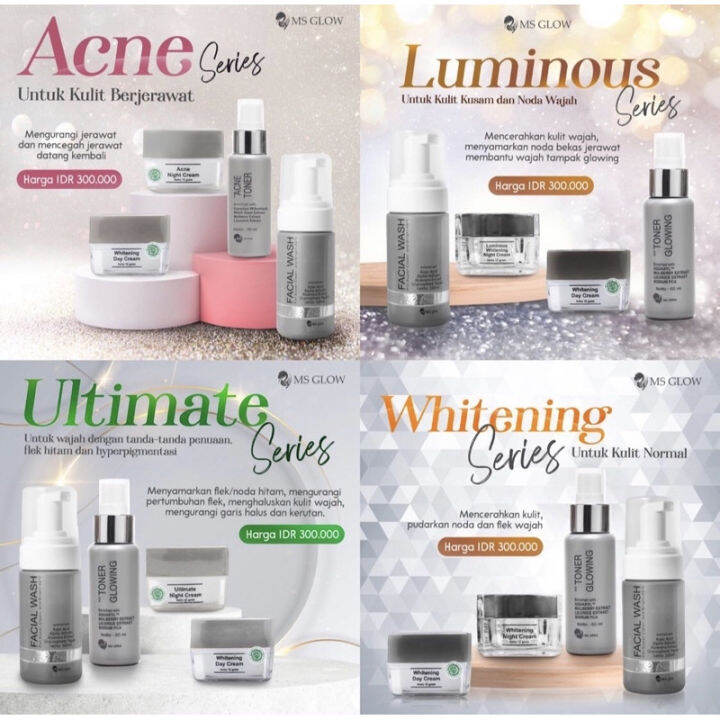 Ms Glow Paket - Acne - Whitening - Luminous - Ultimate - Series ...