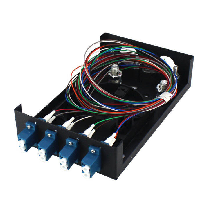 Free shipping 4 Port 8 Core LC Fiber Patch Panel Desktop Pigtail ...