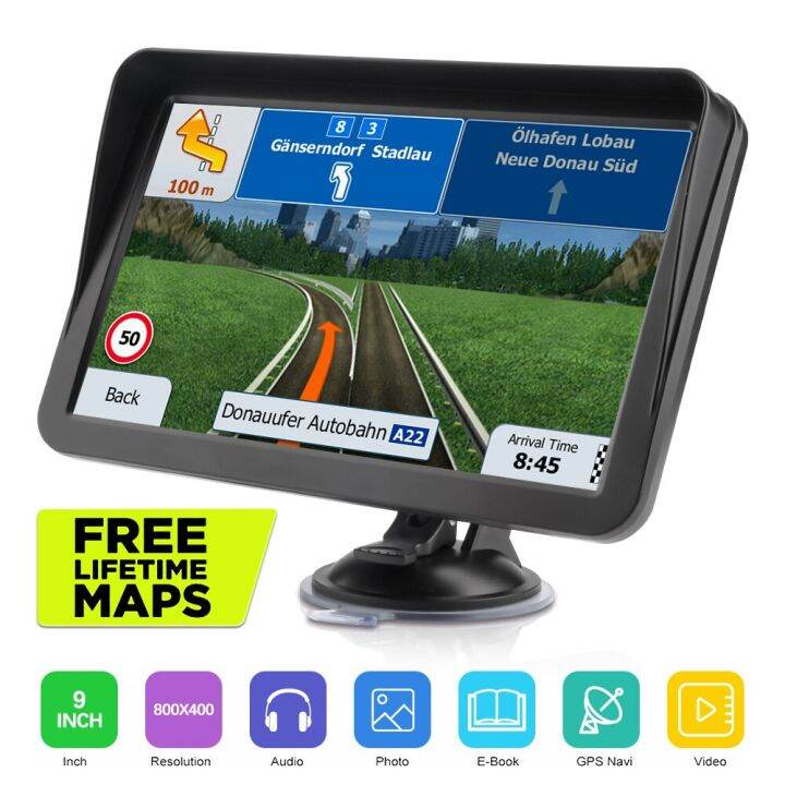 9 Inch GPS Navigation For Car 8G 256M Navigation System With Voice Guidance And Speed Camera ...