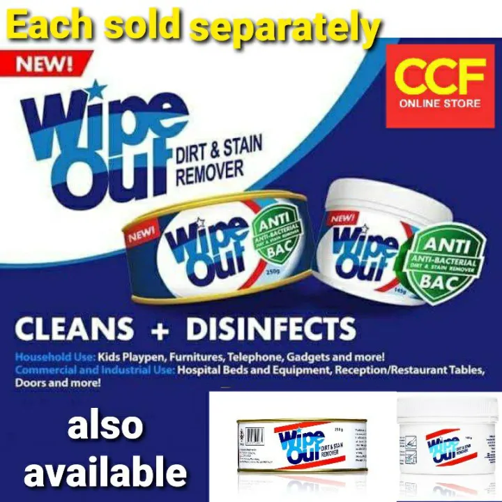 Ex gratia Wipe Out WipeOut Dirt Stain Remover Antibac 145g 250g Each ...