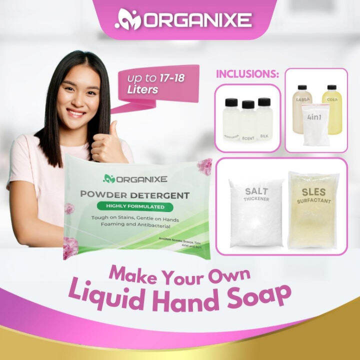 Organixe DIY Liquid Hand Soap Kit Hand Wash Liquid Soap with ...