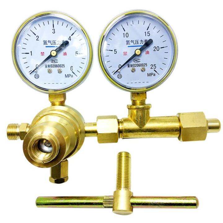G 5/8" Brass High Pressure Nitrogen Regulator Valve YQD-370 Pressure Reducer 15Mpa Pressure ...
