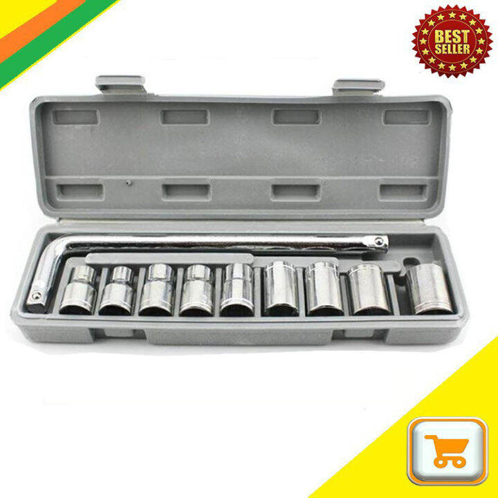 10 Pcs In 1 Socket Wrench Kit Set 1/2" Drive Metric | Lazada PH