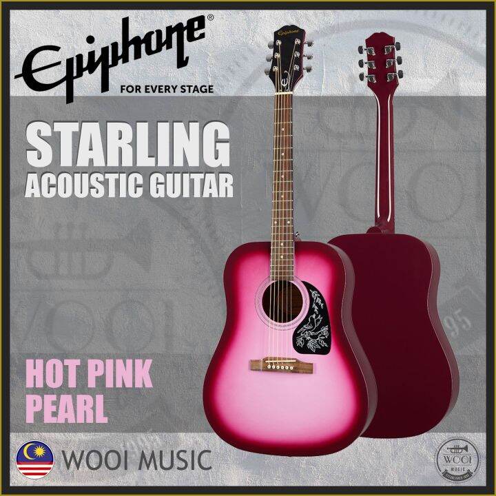 Epiphone Starling Acoustic Guitar 41" - Hot Pink Pearl | Lazada