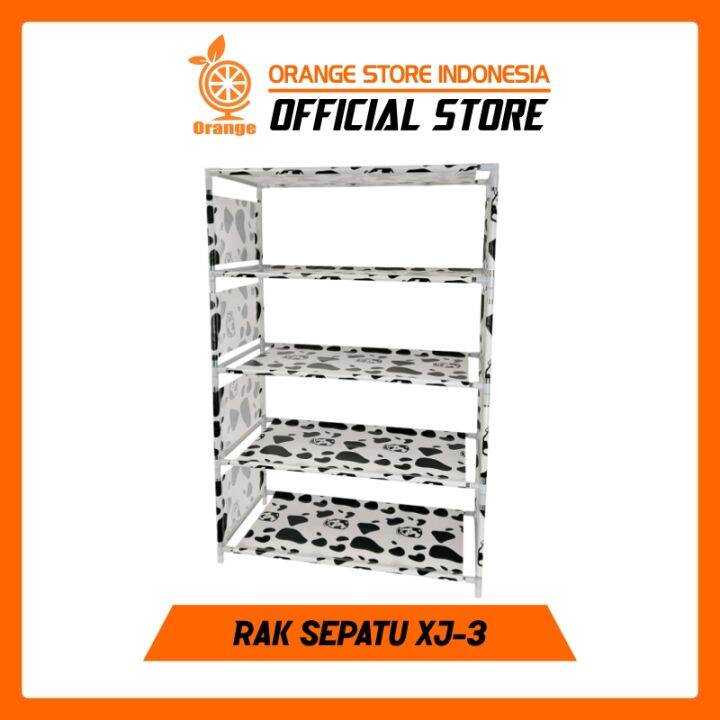 ORANGE Rak Sepatu 4 Susun Rak Sandal Holder Mudah Bongkar Pasang Rak ...