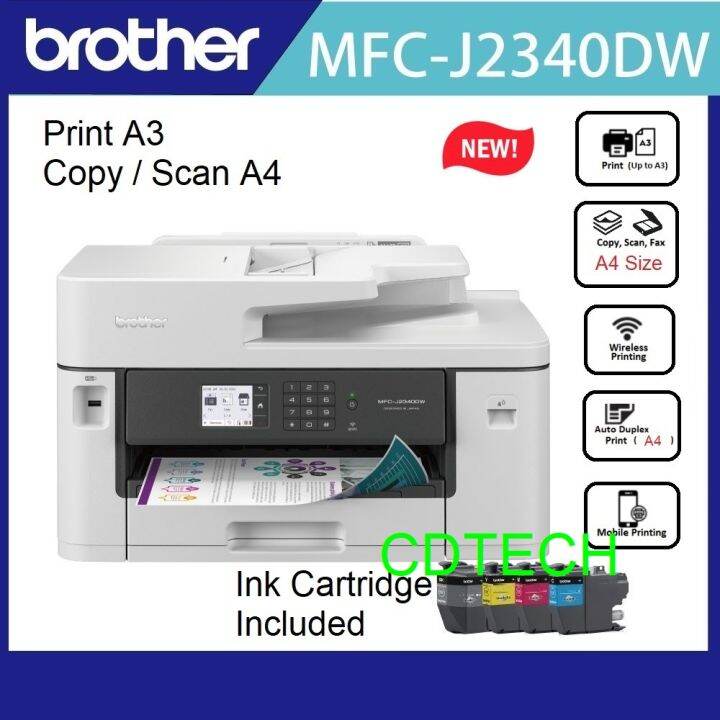 Brother MFC-J2340DW / MFC-J2740DW / MFC-J3540DW / MFC-J3940DW A3 Duplex Wifi Network Print Scan ...