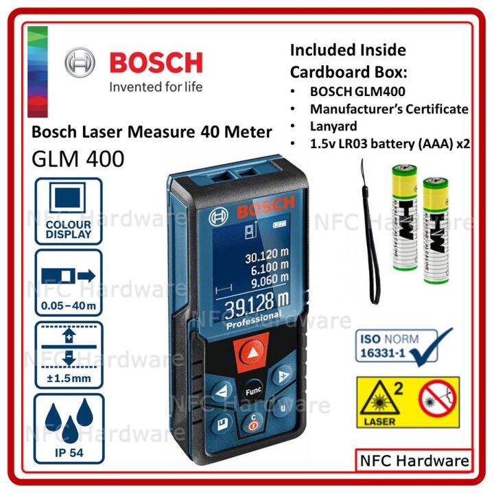 BOSCH GLM 400 Laser Measure 40 Meter | Lazada