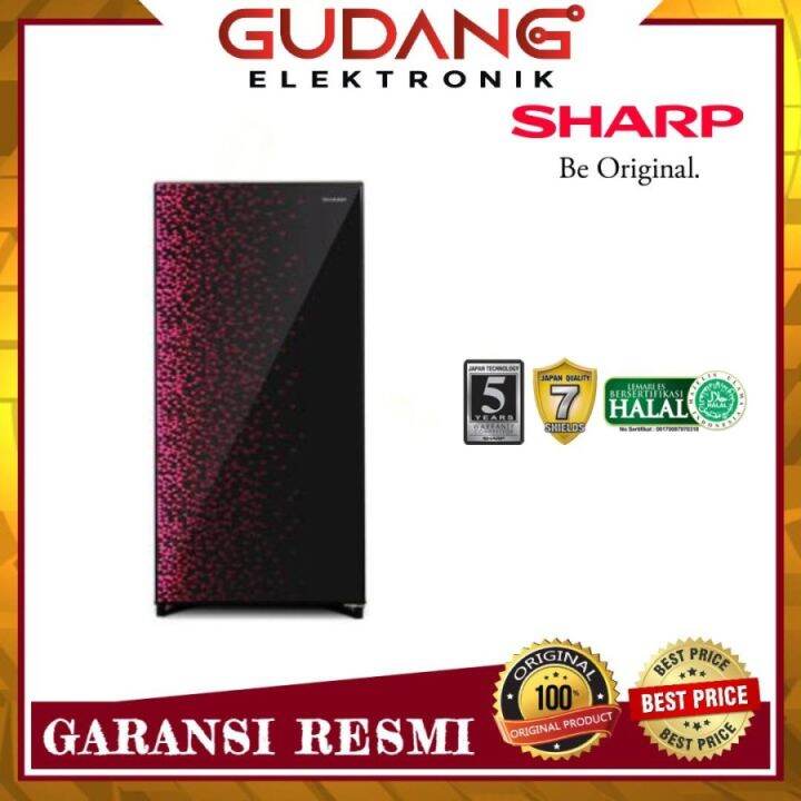 LEMARI ES 1 PINTU SHARP SJ-X165MG ShineMagneglas KULKAS SHARP SJX165MG ...