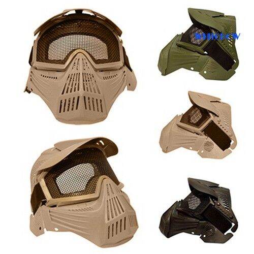 [WhiteDew] Tactical Airsoft Pro Full Face Mask with Safety Metal Mesh ...