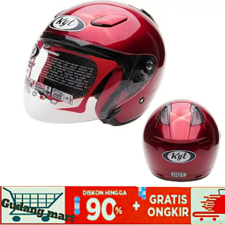Helm KYT DJ MARU Merah maroon ORIGINAL KYT DJ MARU Promo Helm KYT Original Word Class ...