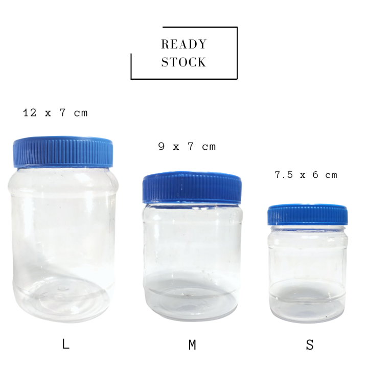 Peanut Butter Plastic Jars with Lid Per Piece With Three Different Sizes | Lazada PH