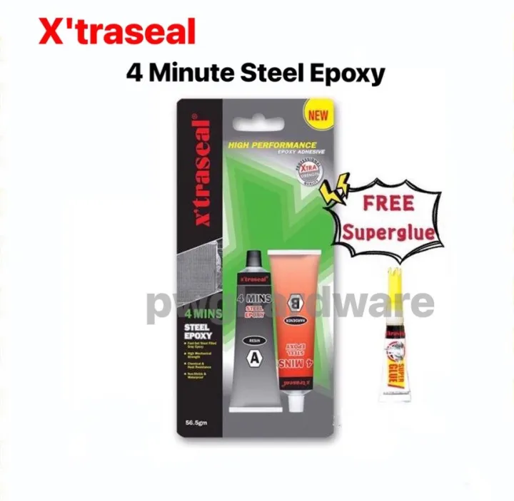 X'traseal Xtraseal EPOXY ADHESIVE GLUE 4MINS / Steel Epoxy / Gum 2Ton ...