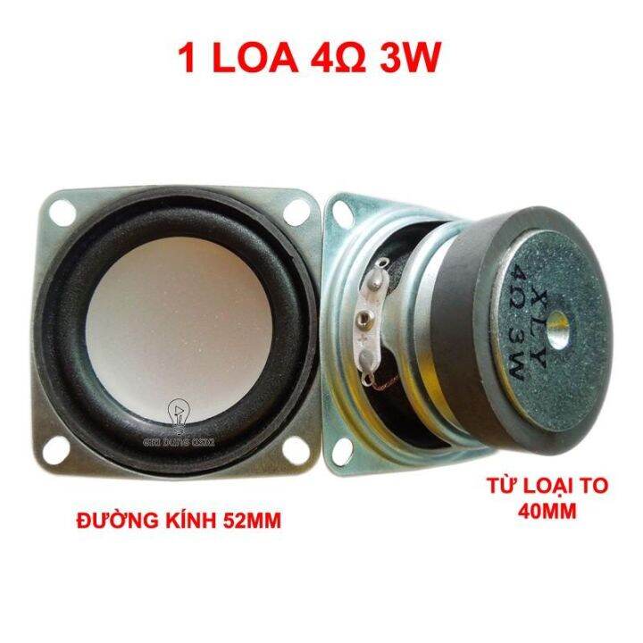 Loa 4 Ohm 3W toàn dải đường kính 52mm (Từ loại to - 40mm) âm thanh trong trẻo | Lazada.vn