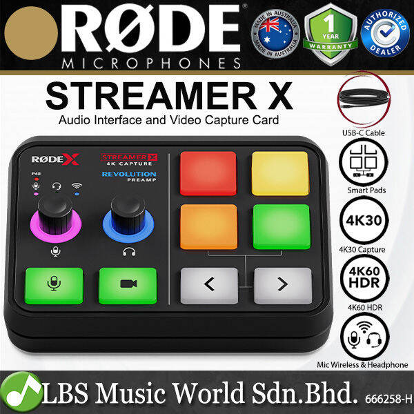 Rode Streamer X Audio Interface and Video Capture Card | Lazada