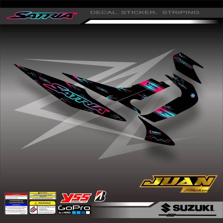 STRIPING STIKER MOTOR VARIASI SATRIA FU BARONG 2008 2009 2010 2011 2012 ...