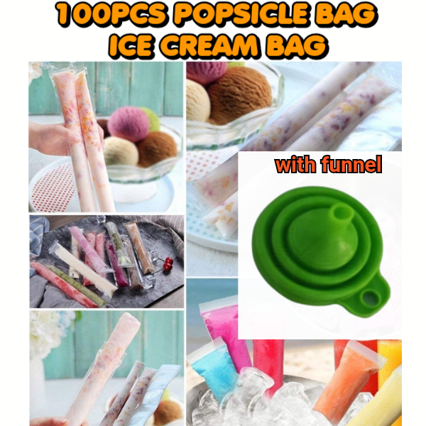 100pcs Popsicle Bag Ice Cream Bag Disposable Plastic Bag | Lazada