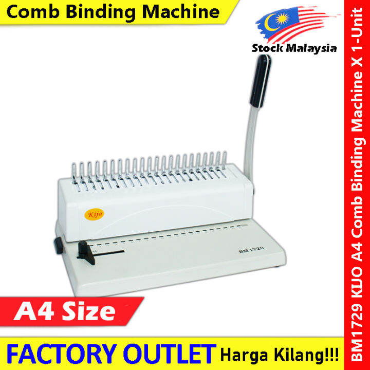 Kijo BM1729 A4 Size 21-Hole Plastic Comb Binding Machine #Kijo #BM1729 ...