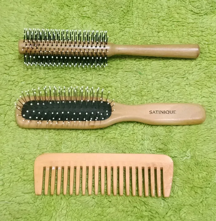 Limited Edition (Amway-Satinique) WOODEN COMB SCALP MASSAGE ANTI-HAIR ...