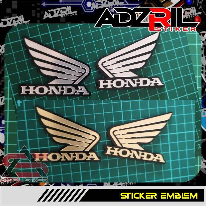 STICKER EMBLEM AKRILIK 3D HONDA SAYAP MODEL ORI/EMBLEM AKRILIK TIMBUL ...