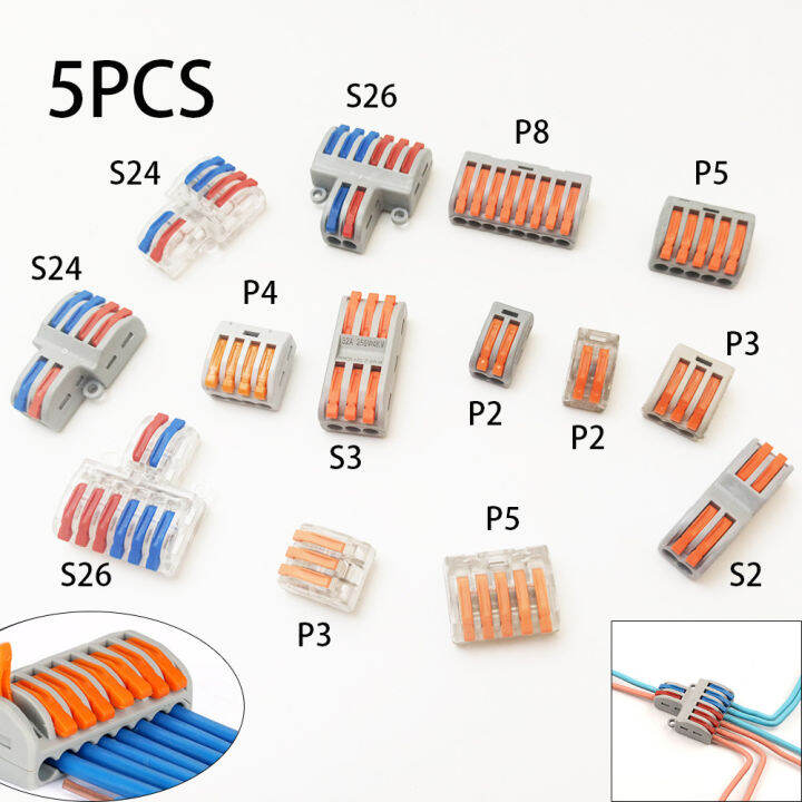 5Pcs Universal Wire Connectors Light Cable Contacts Electrical ...