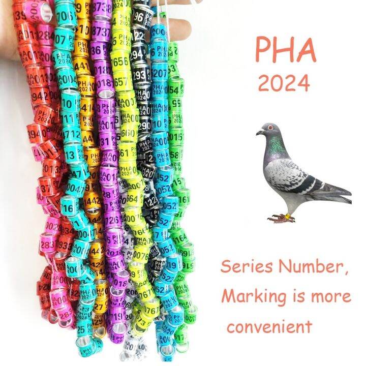 50 Pcs 2024 pigeons Foot Ring PHA Digital foot ring 8mm Parrots Leg ...