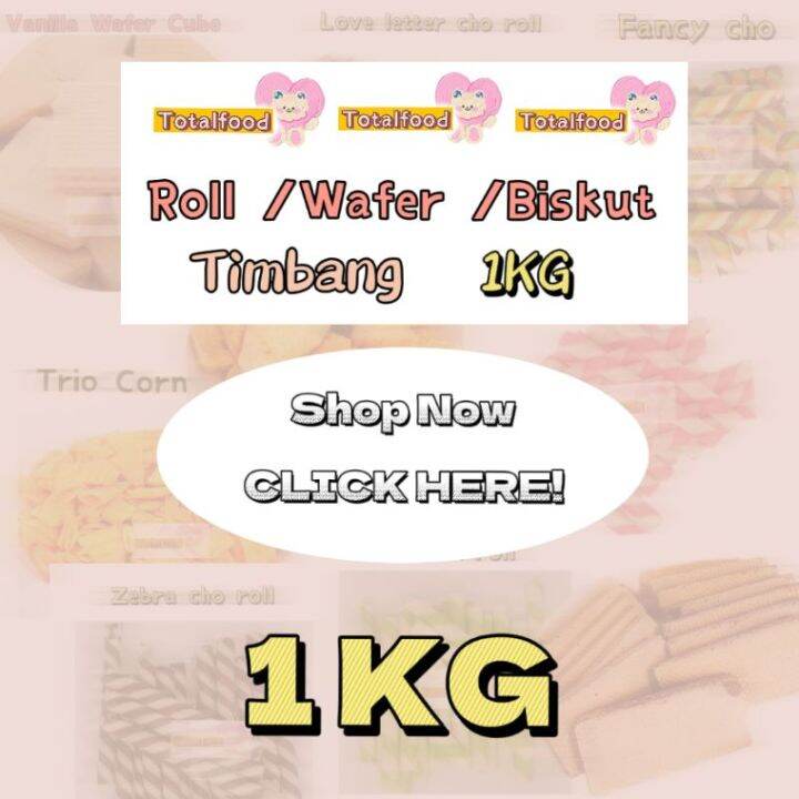 【1KG】20+jenis Wafer Roll Biskut Timbang Pelbagai [Munjung /Trio Corn ...
