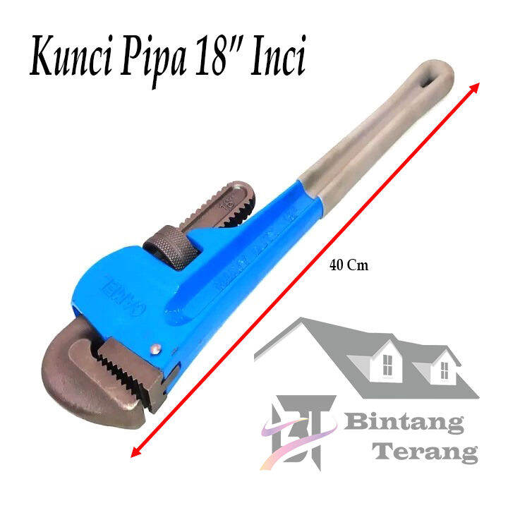BTS - Kunci Pipa 18 Inch Pipe Wrench 45 Cm Kunci Inggris Pipa Heavy ...