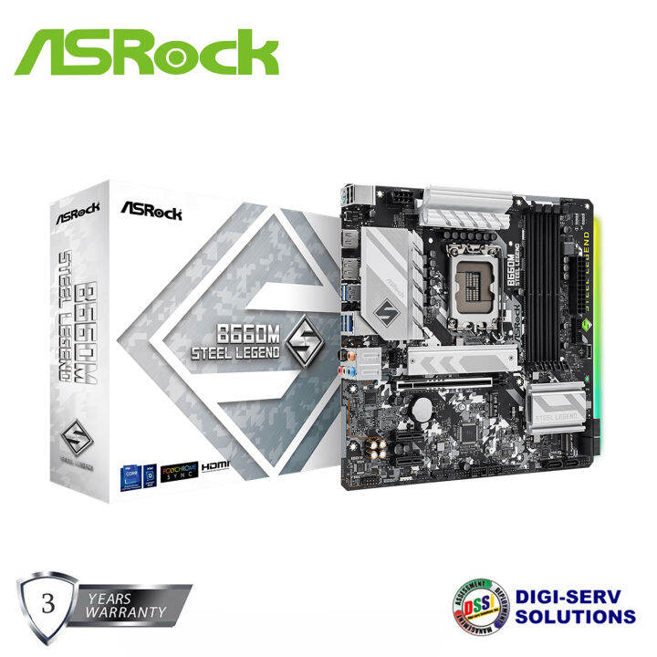 ASROCK B660M Steel Legend Micro ATX Motherboard, Supports 12th Gen ...