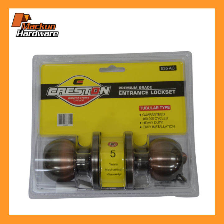CRESTON Entrance tubular lockset | Lazada PH
