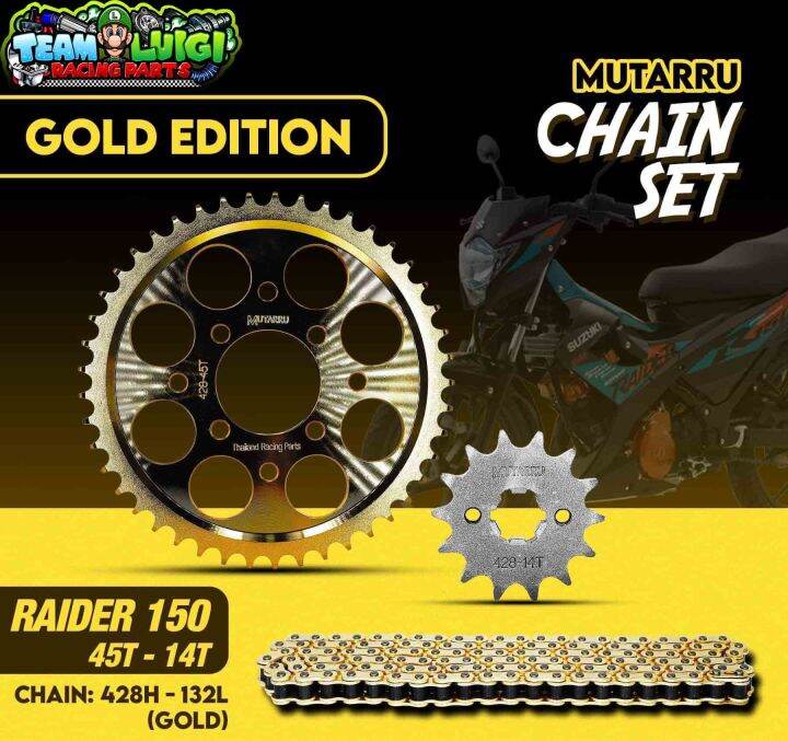 MUTARRU SUZUKI RAIDER 150 CARB / RAIDER 150 FI CHAIN SET HEAVY DUTY ...